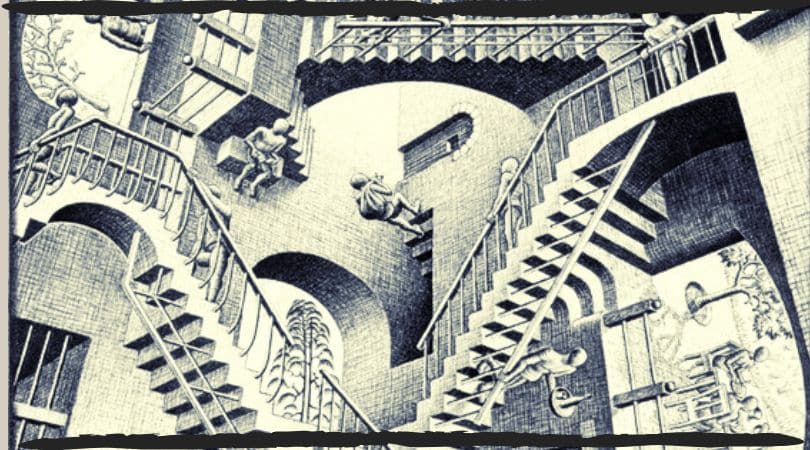 Dibujo De Manos Escher Impresión En Póster De La Mano De MC Escher